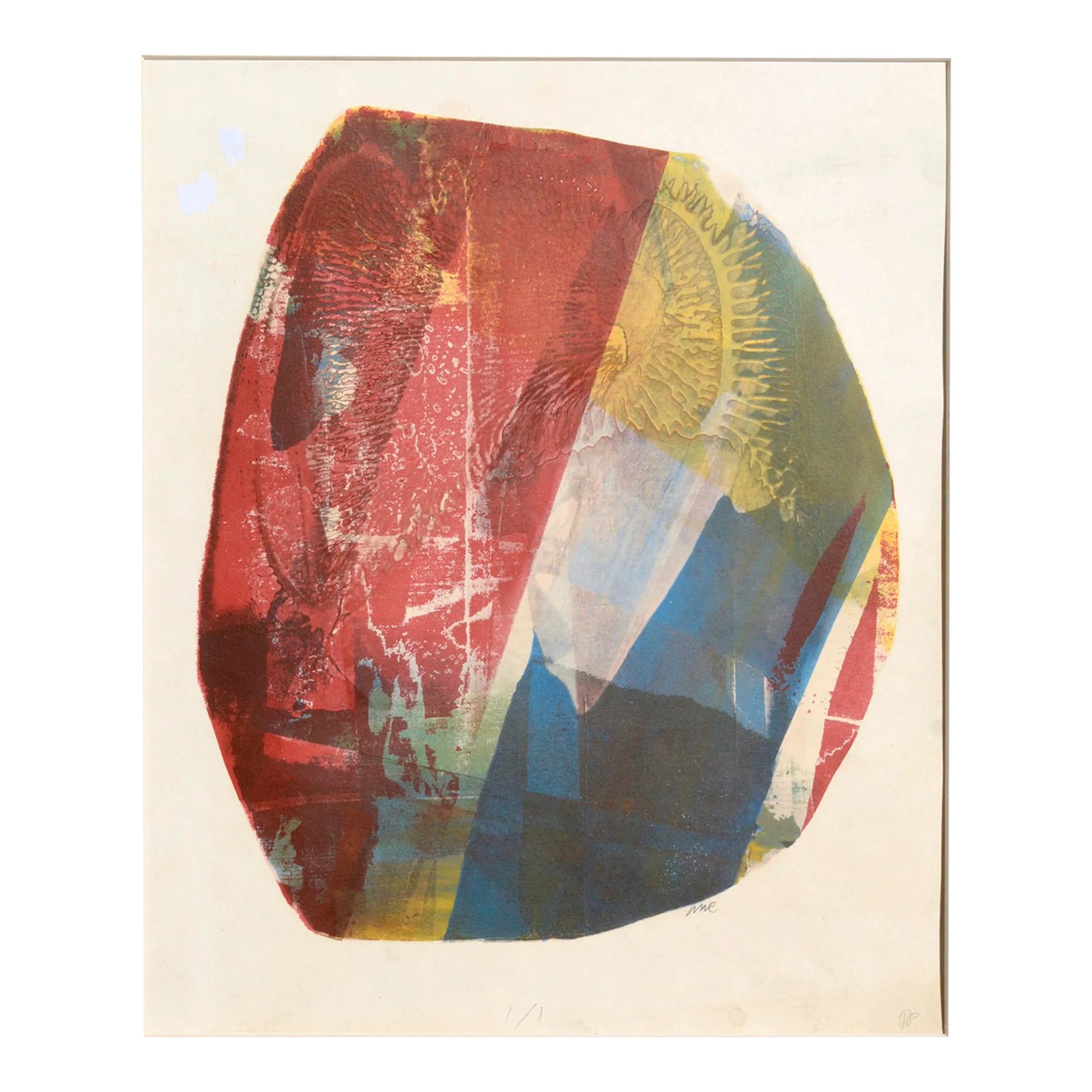 Unique Abstract Multi Layer Primary Colors Screen Print, 1/1 by Michael ...
