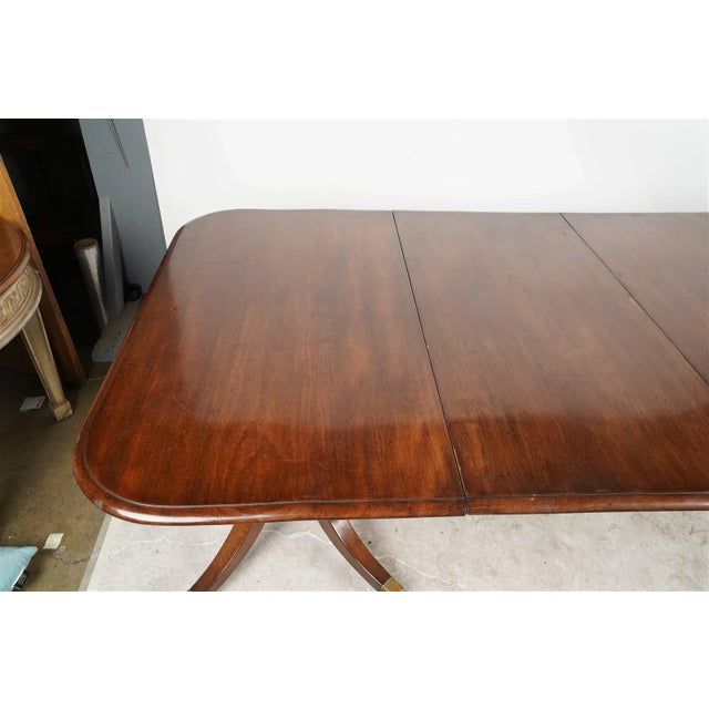 Antique Early 19th C English Regency Double Pedestal Mahogany Dining ...