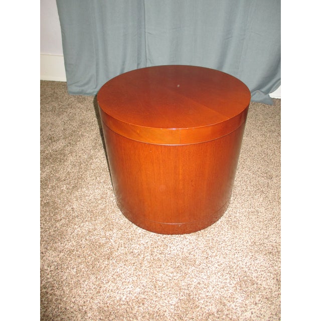 1970s Mid Century Paul Mayen for Habitat Intrex Walnut Drum Table ...