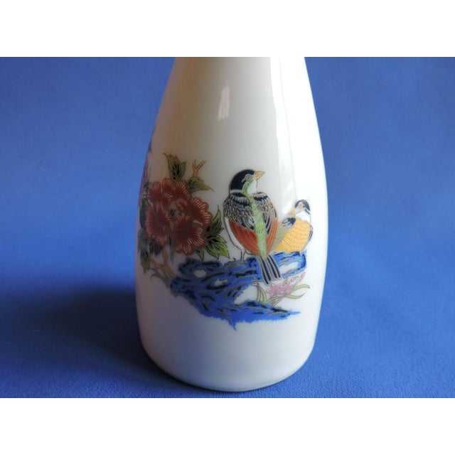 Vintage 1970's Japanese Hand Painted Sake 5 Piece Set Birds With ...