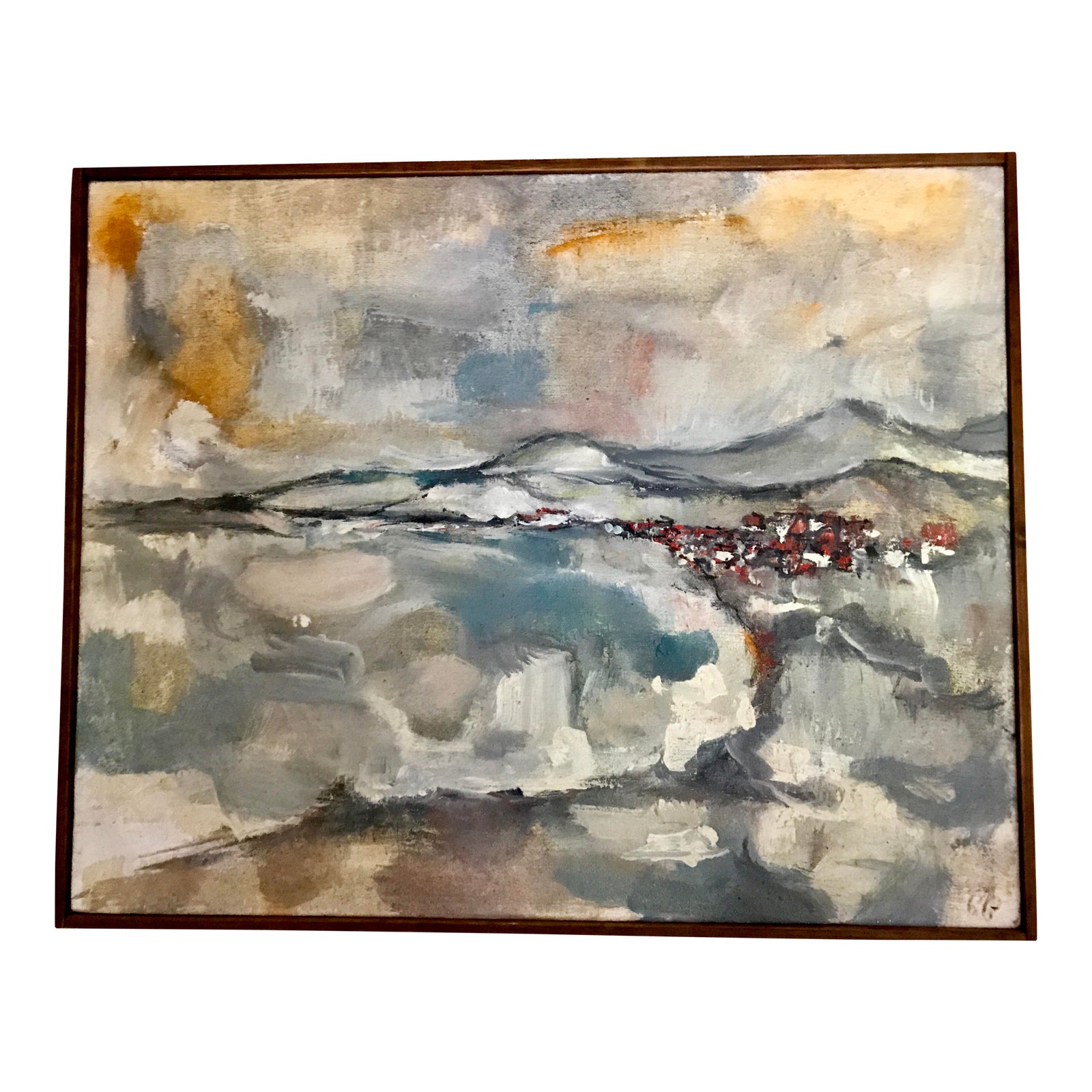 Pleine Aire Landscape Abstract Expressionism Oil Painting | Chairish