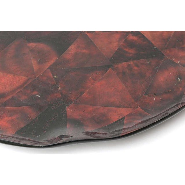 Vintage Large Maitland Smith Tessellated Coconut Shell Tray or Serving ...