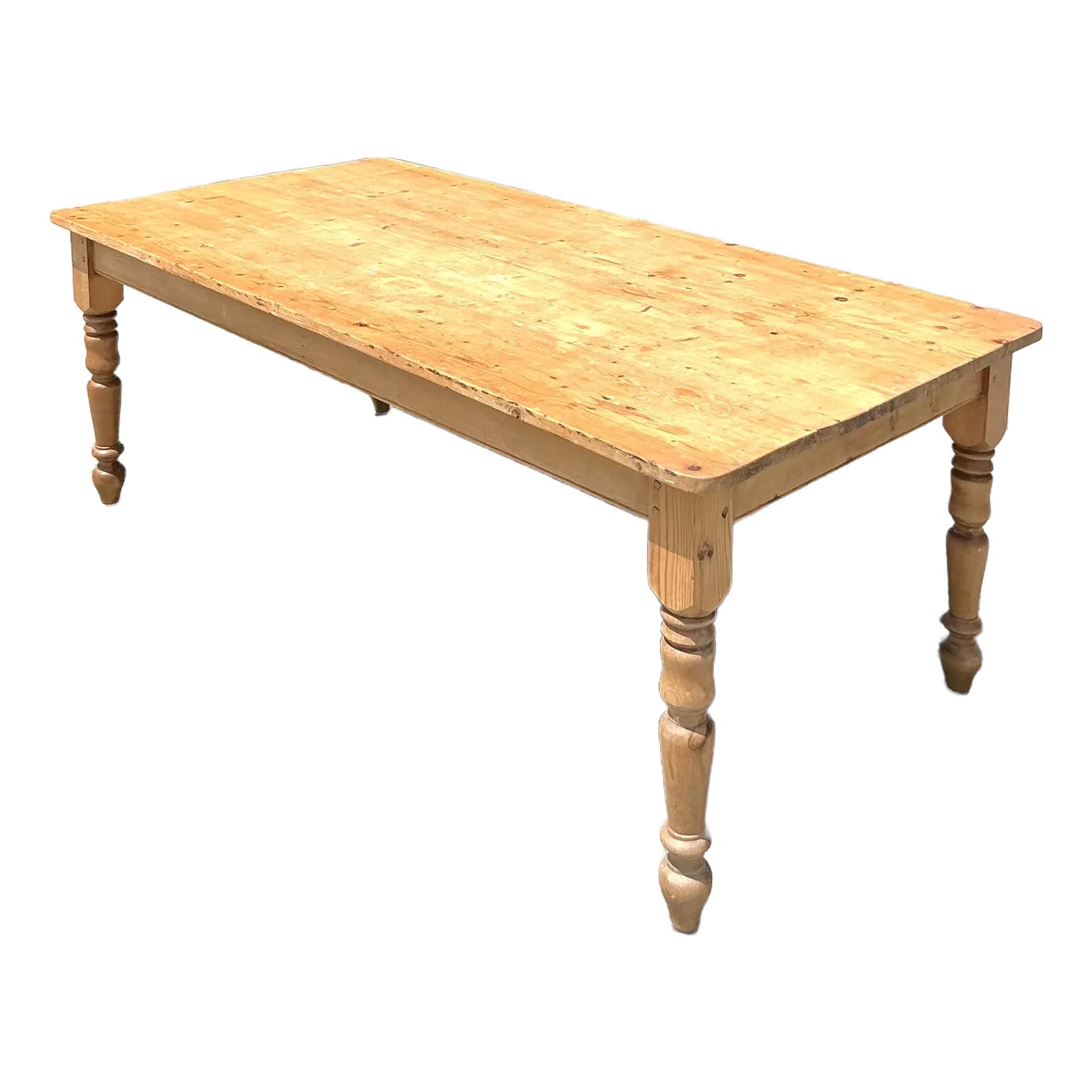 Vintage Boho Distressed Farm Table | Chairish