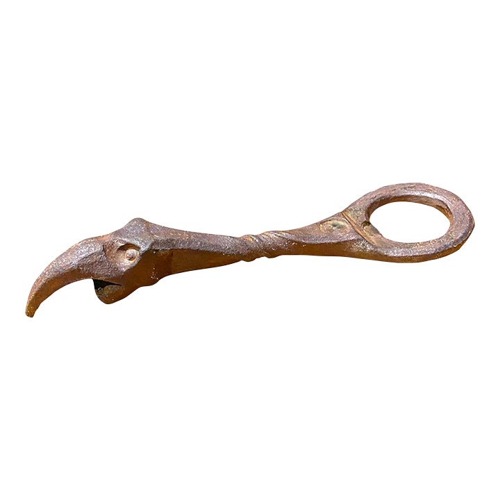 Antique Folk Art Bottle and Can Opener Hand Forged Iron Church Key With ...