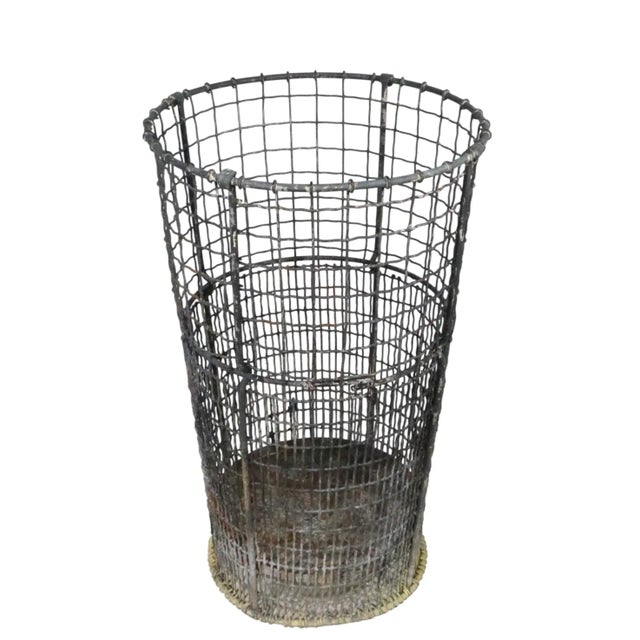 wire trash can large