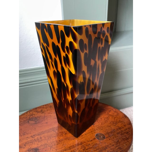 Vintage Bombay Co. Glass Tortoise Vase | Chairish