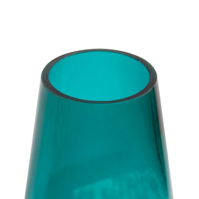 Small Teal Blue Vase | Chairish