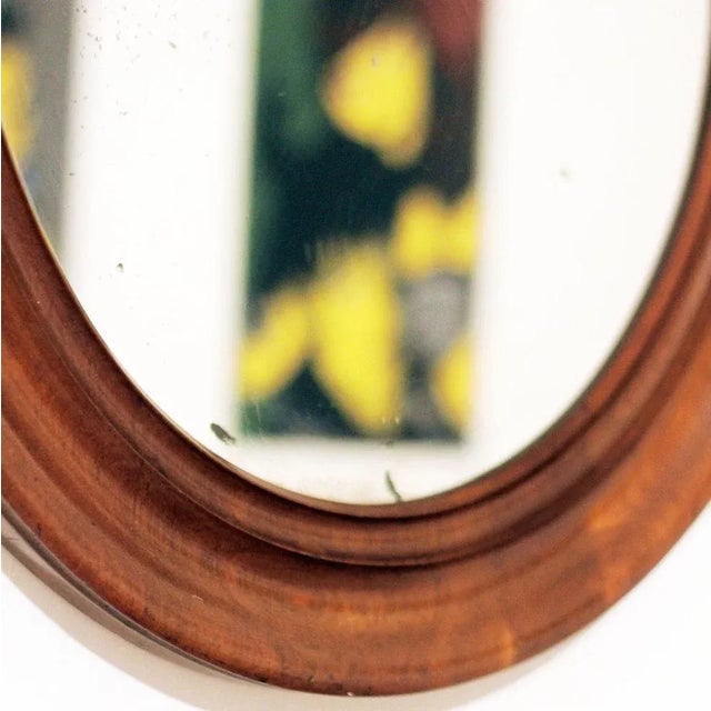 Round Wooden Mirror | Chairish