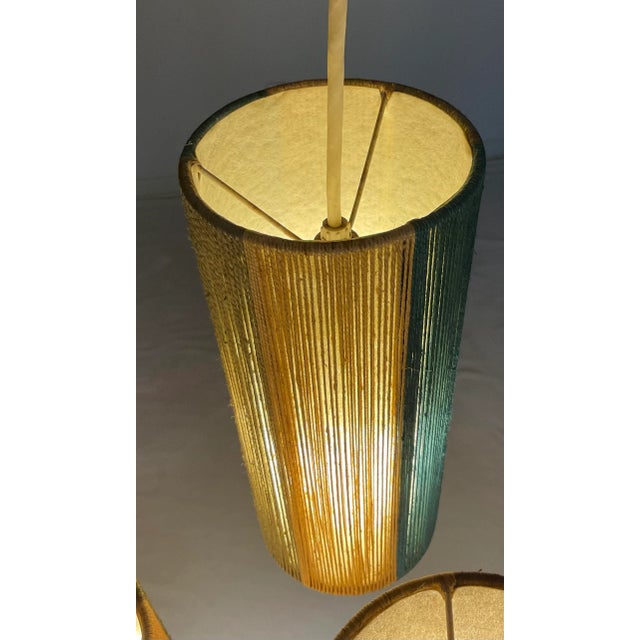 Vintage 50s 60s Mid-Century Triple, Multiple Color Yarn String Shades ...