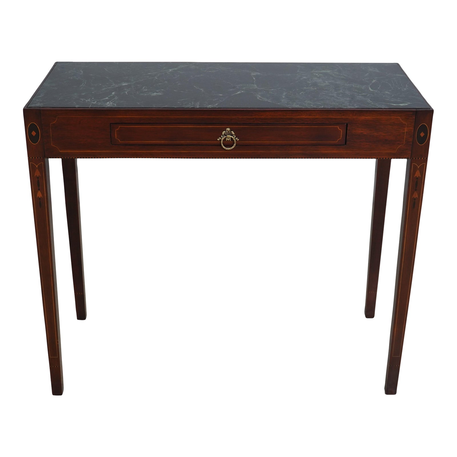 Henkel Harris Historic Salem Marble Top Console Table | Chairish