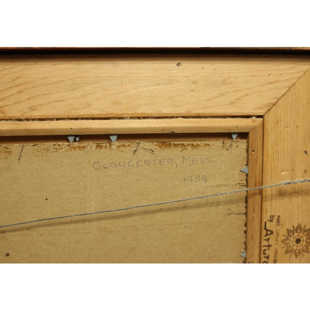 Historical New England Plein Air Harbour Oil Paintings Signed T. Bailey ...