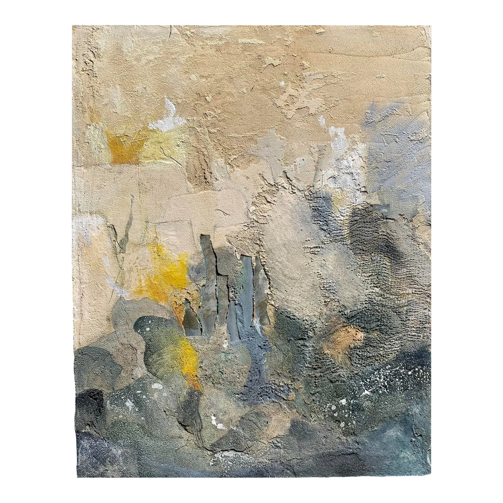 Contemporary Abstract Expressionist Mixed-Media Encaustic Painting by ...