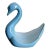 Postmodern Blue Ceramic Swan Dish | Chairish