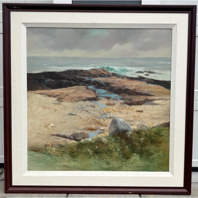 Original Fred MacNeill Cape Ann Coastal Tide Pools Waves Landscape ...