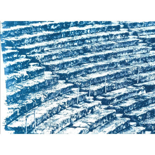 Ancient Roman Amphitheater, 100x70cm Cyanotype on Watercolor Paper ...