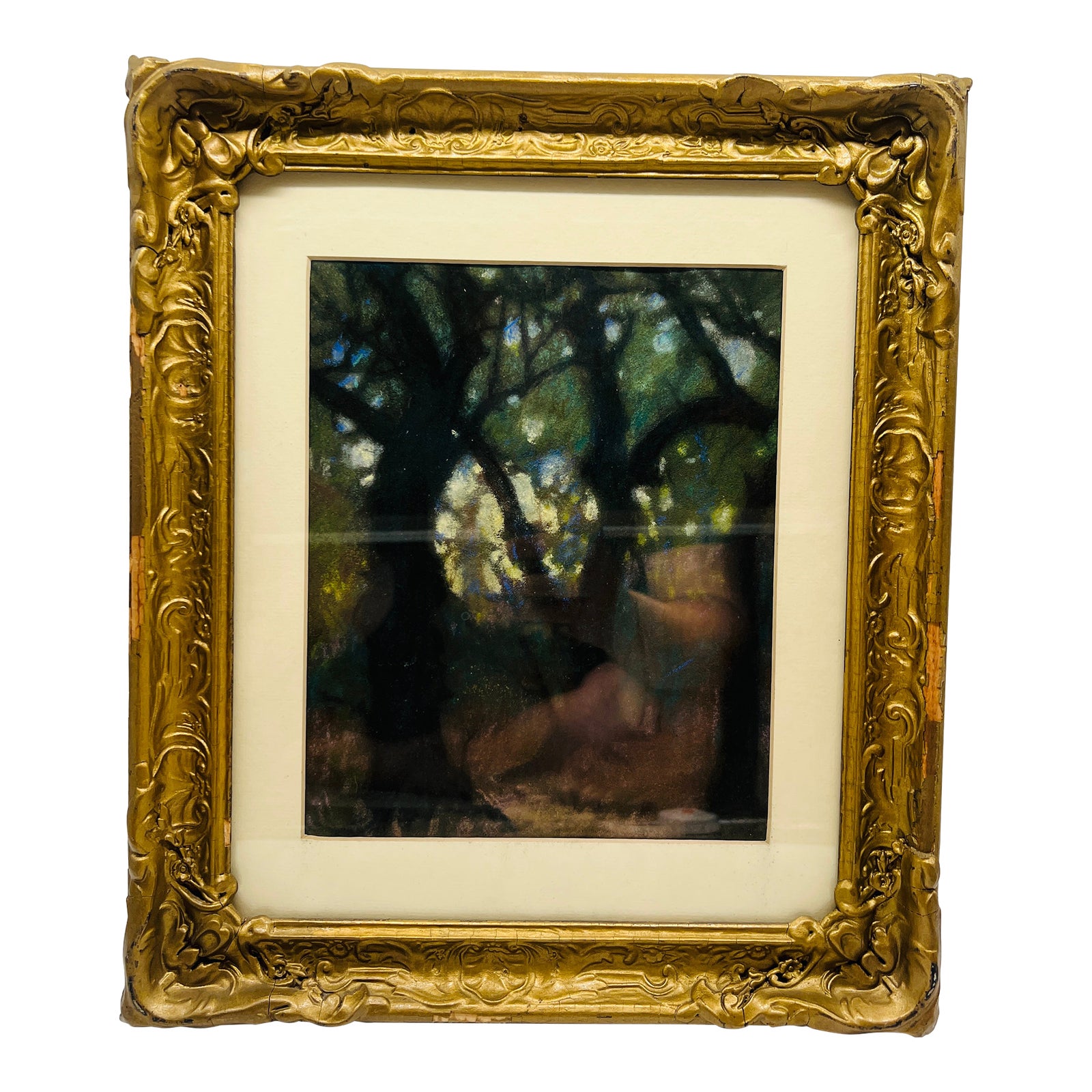 Myra Deibel Exhibited "In the Boboli Gardens" Chalk Drawing Florence ...