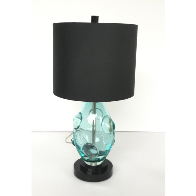 Currey Co. Modern Aqua Blown Glass Aquaviva Table Lamp Chairish