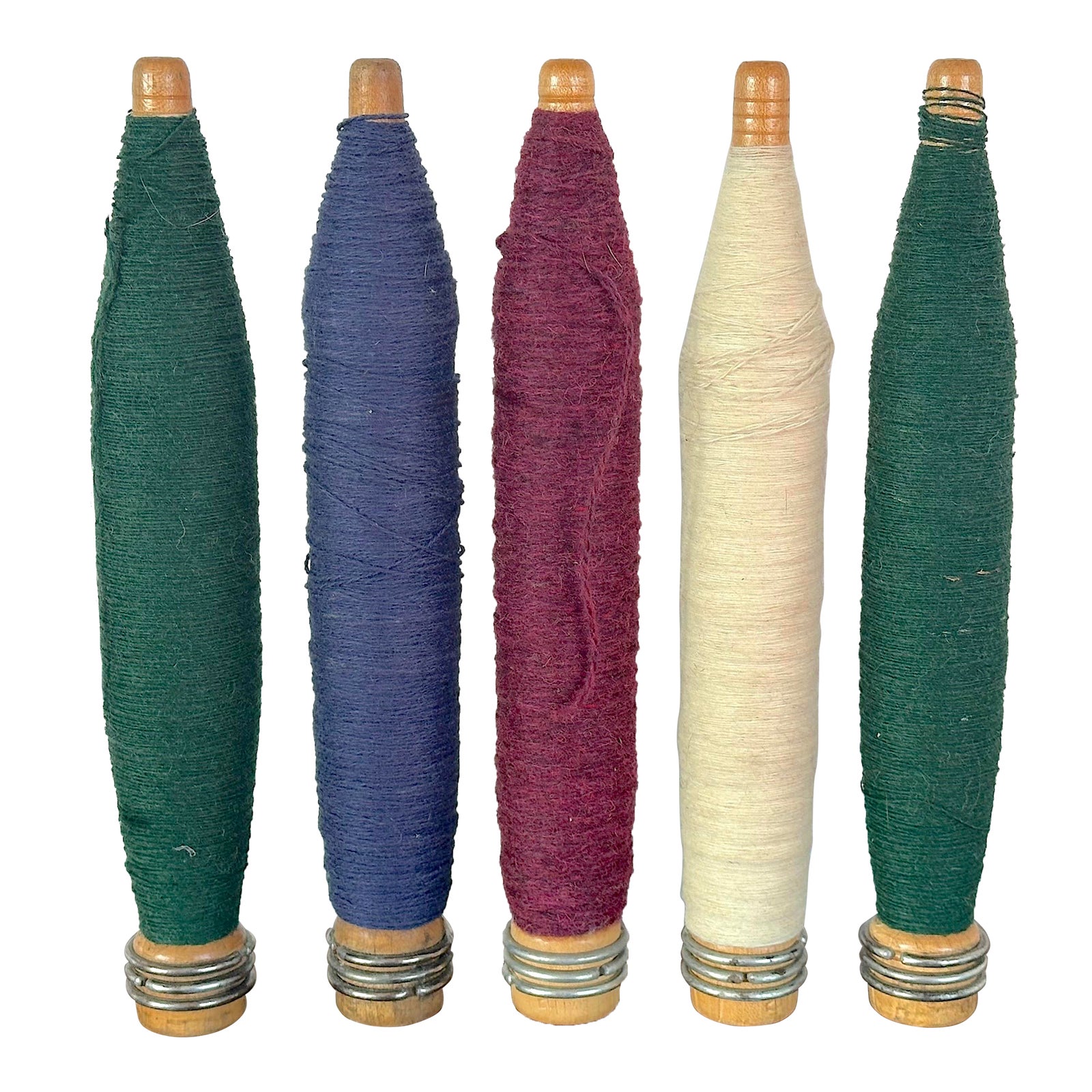 Antique Textile Weaving Bobbins Set of 5 | Chairish