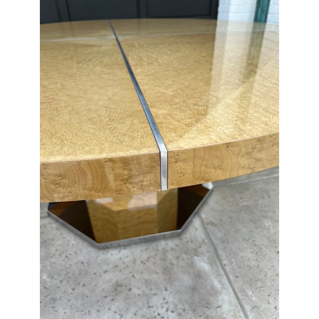 Giorgio Collection Champagne Birdseye Maple Dining Table | Chairish