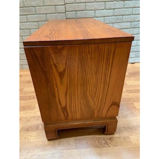 1970s Vintage Chinoiserie Style Davis Cabinet Company Oak Dresser ...