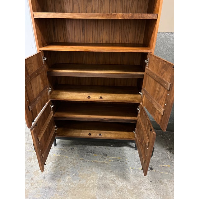 Room & Board Linear Collection Custom Media Cabinet/Bookshelf | Chairish