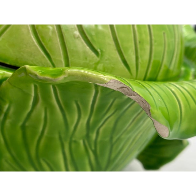 Jean Roger, Life Size Ceramic Lettuce Lamp, Paris France 1950s | Chairish