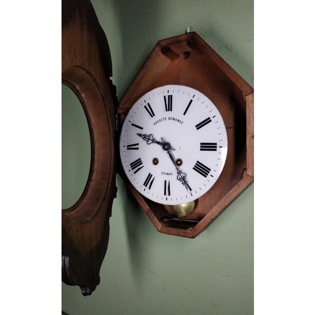 1860-1889 Grand French Carved Wooden Clock Cartel by Samuel Marti & Cie ...