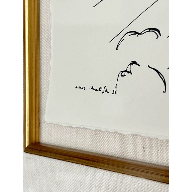 Framed Reproduction Lithograph After Henri Matisse Drawing | Chairish