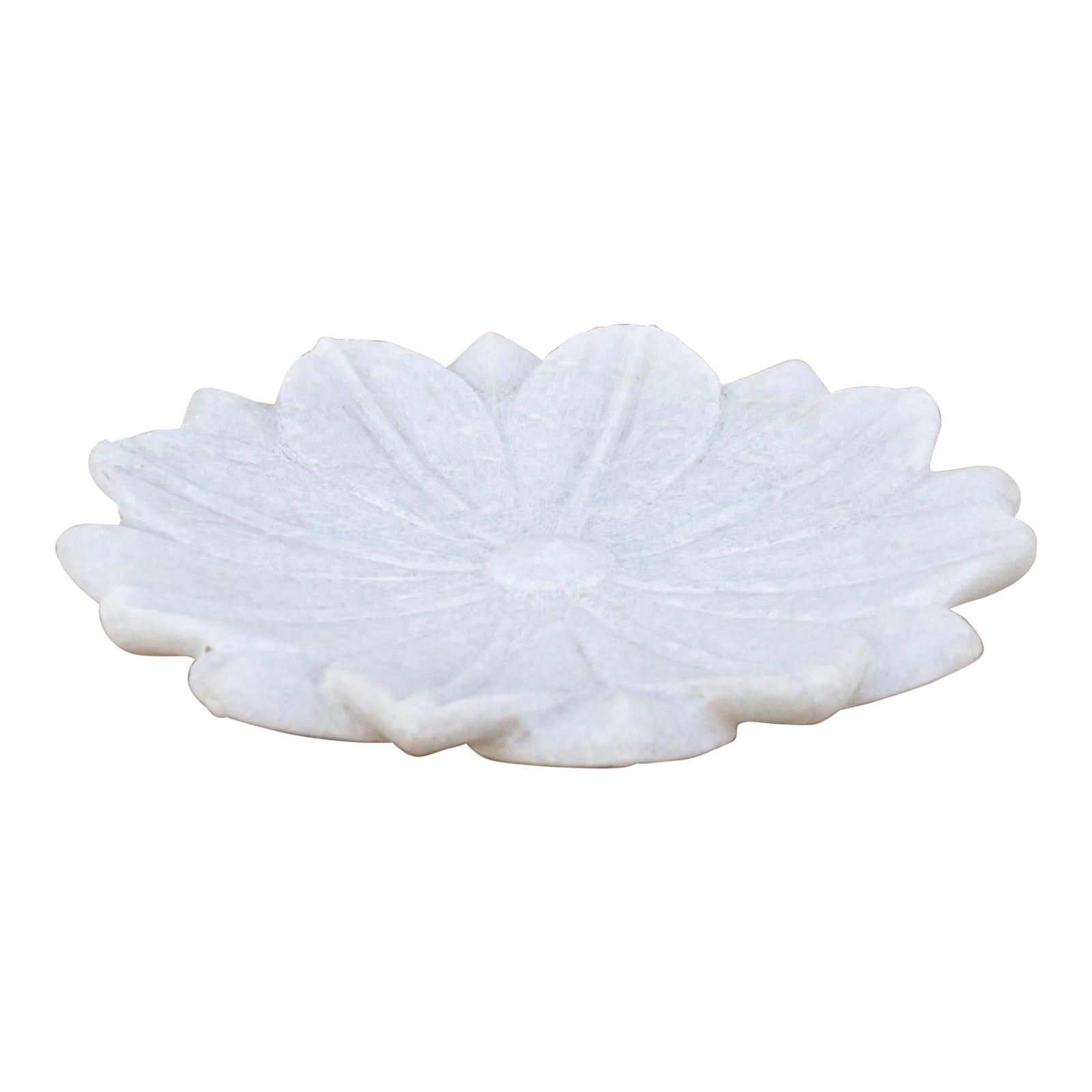 Carved Marble Decorative Jewelry Plate | Chairish