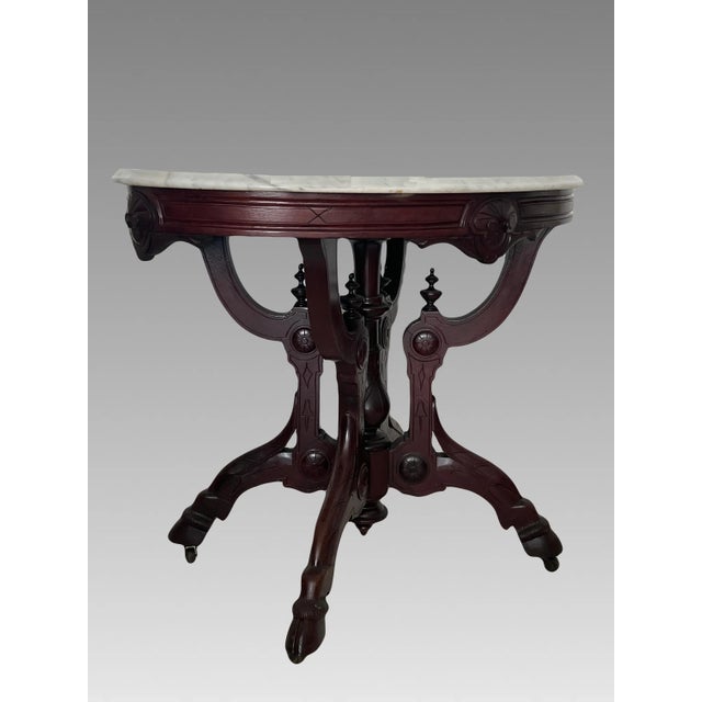 Antique Renaissance Revival Walnut Oval Occasional / Parlour Table ...