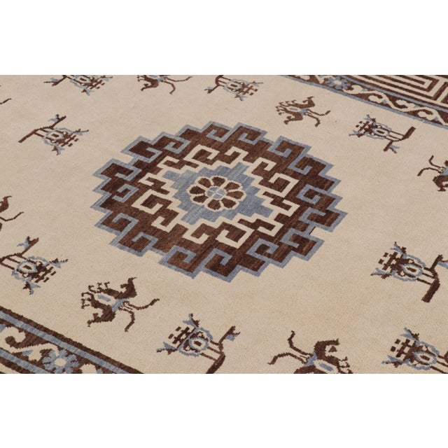 Rug & Kilim’s Art Deco Style Rug With Medallion and Butterfly Patterns ...