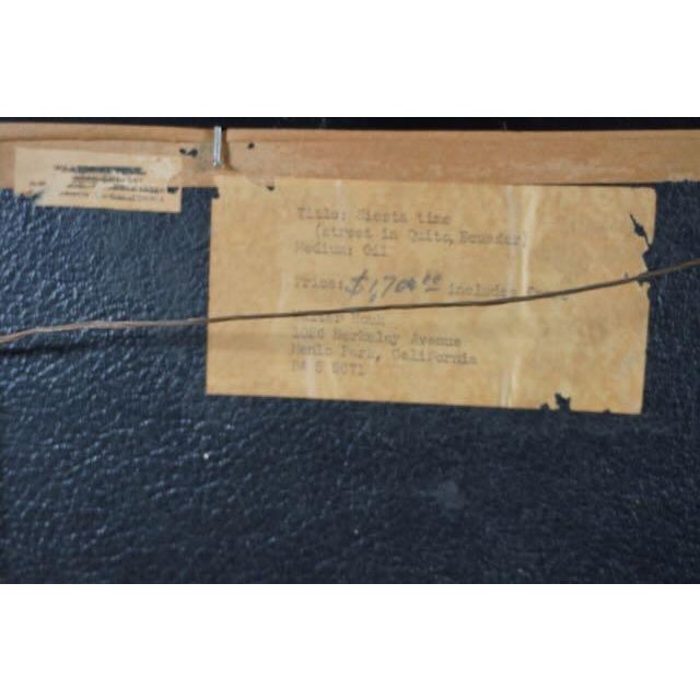 Walter Houk - Siesta Time: A Street in Quito, Ecuador - 1940s Oil on ...