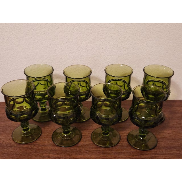 Vintage Color Crown in Green by Colony/Indiana Glass Company- 21 Pieces ...