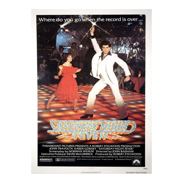 1977 Saturday Night Fever Poster | Chairish