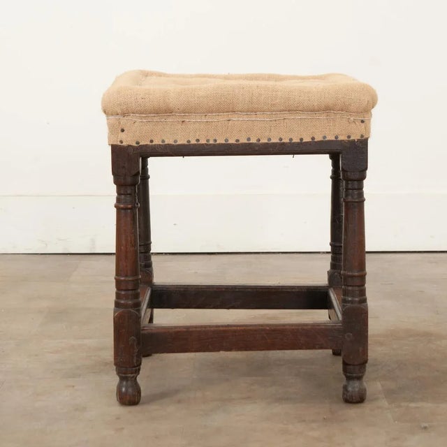 English 19th Century Oak Stool | Chairish