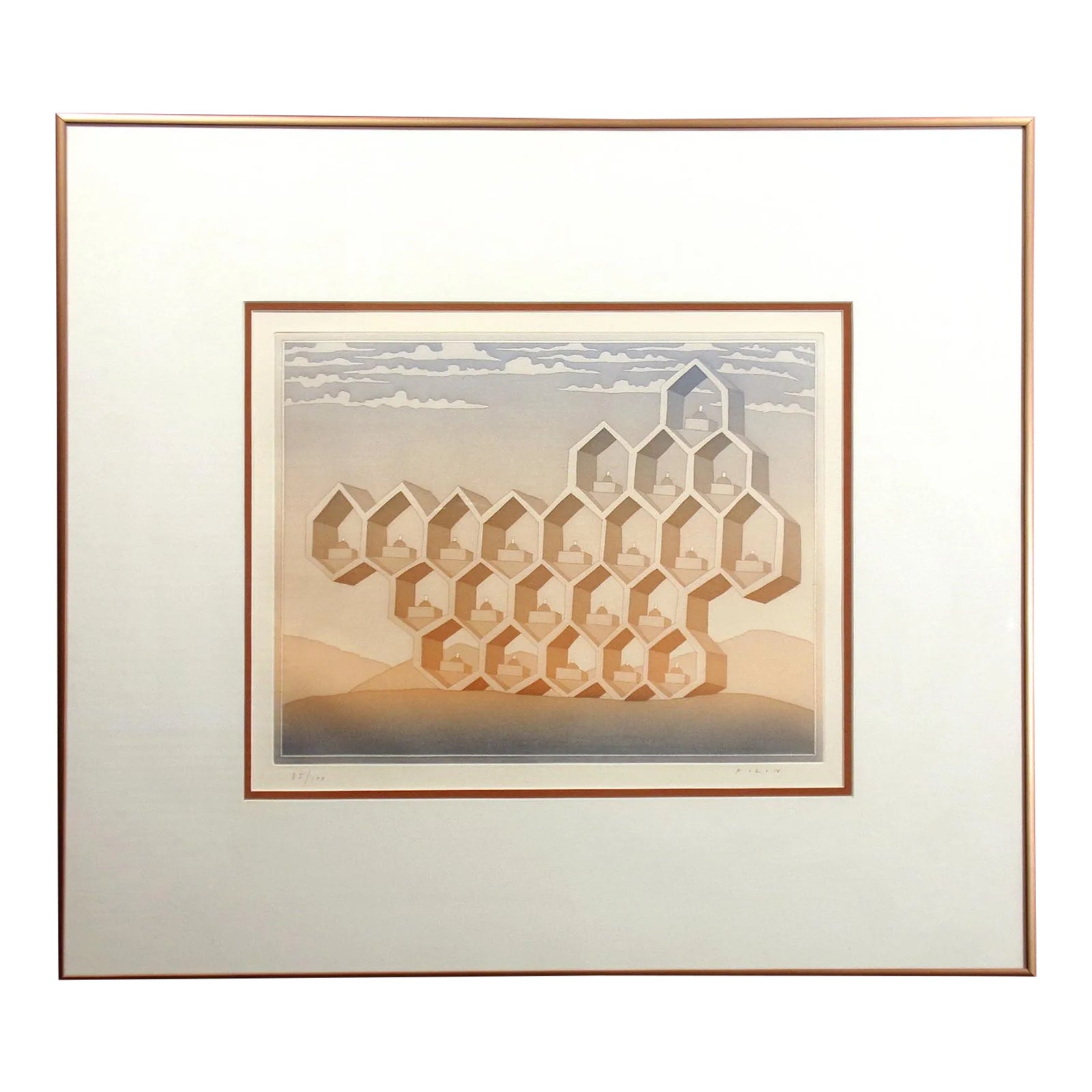 Jean-Michel Folon "Honeycomb" Hand Signed Aquatint Art Etching From ...