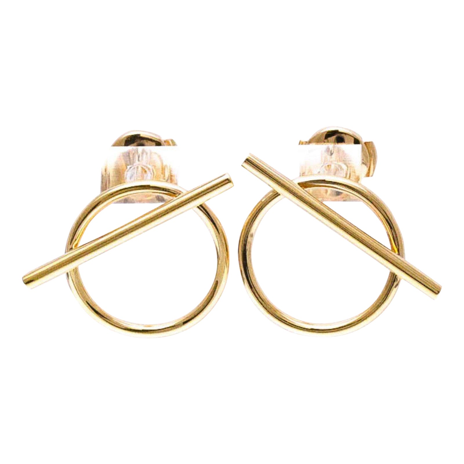 Hermes Echappee Earrings No Stone Rose Gold [18K] Stud Earrings Rose ...
