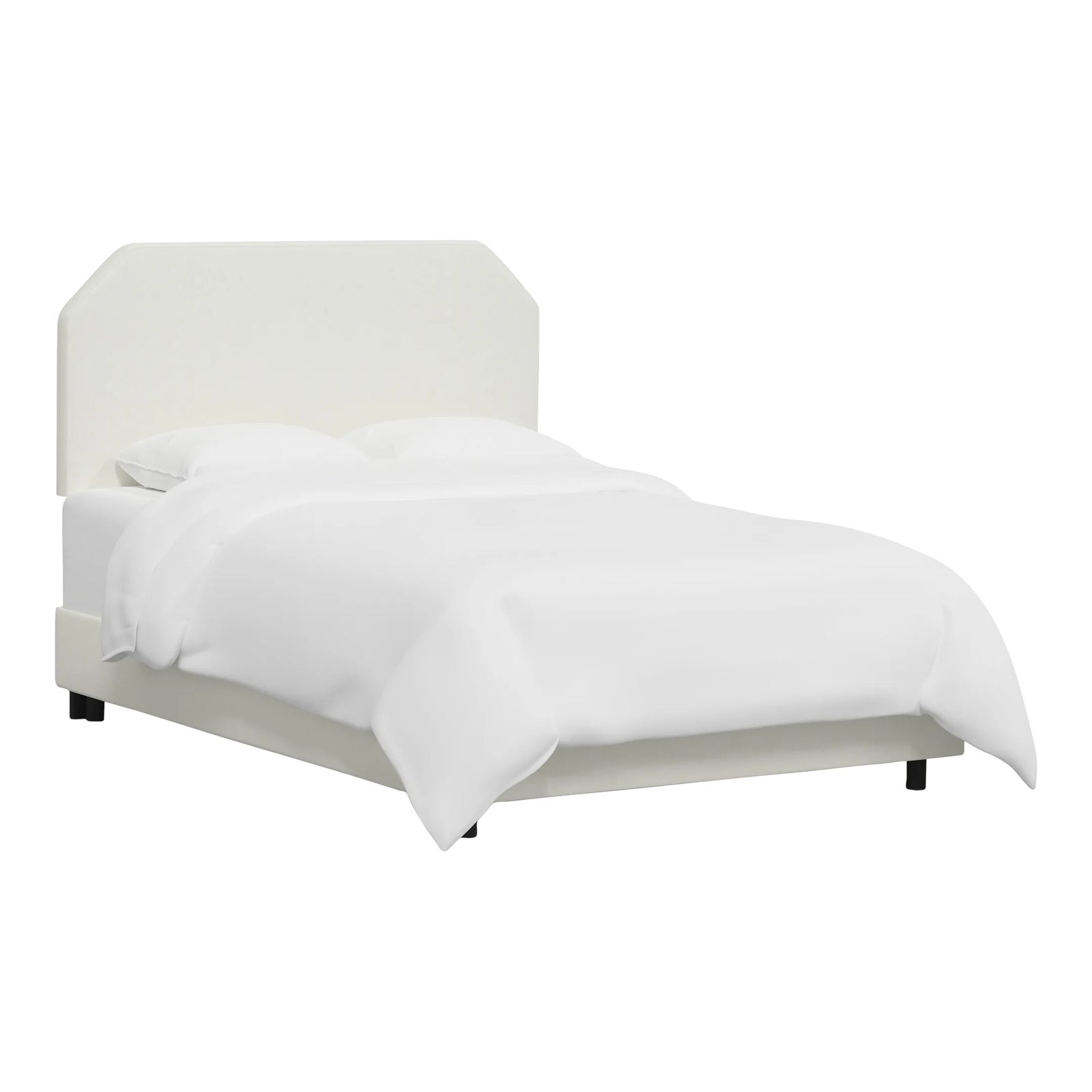 Alex King Bed in Zuma White | Chairish