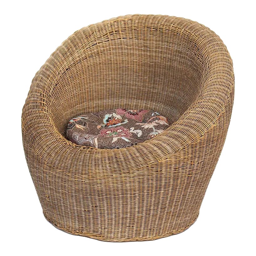 Rattan Pod Chair | Chairish
