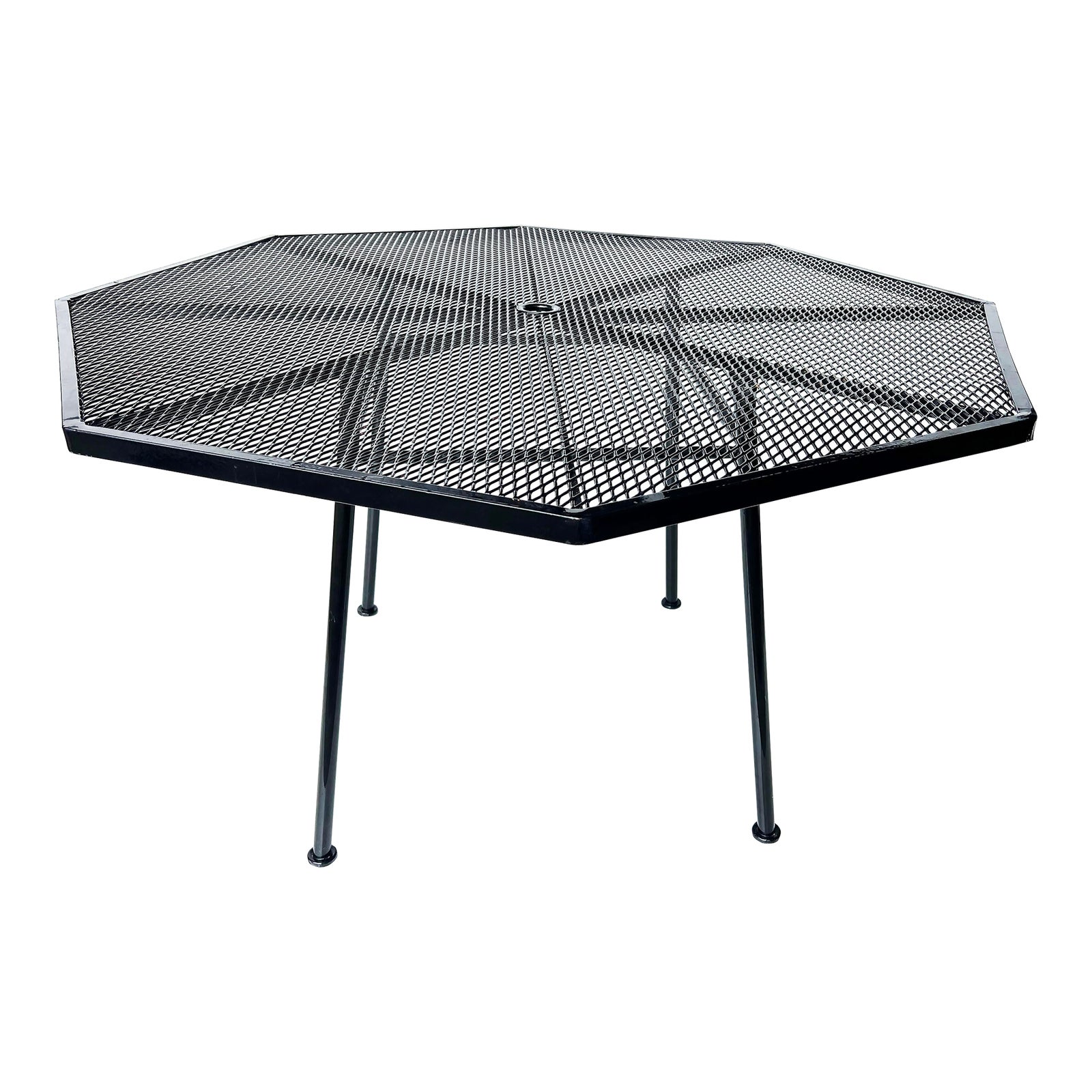 Mid-Century Russell Woodard Octagonal Mesh Dining Table | Chairish