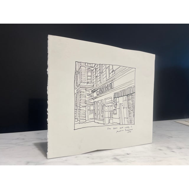 The Odeon Original Drawing by Marvin Friedman, 1991 | Chairish