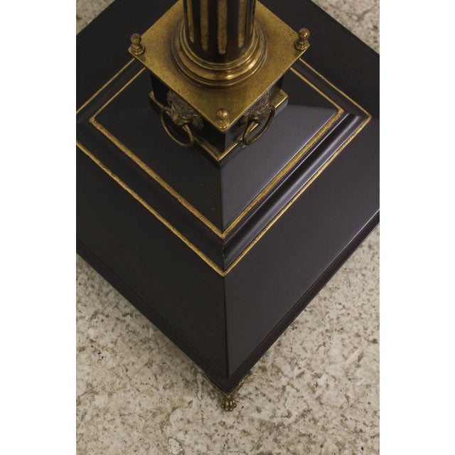 Maitland Smith Classical Column Mahogany Floor Lamp | Chairish