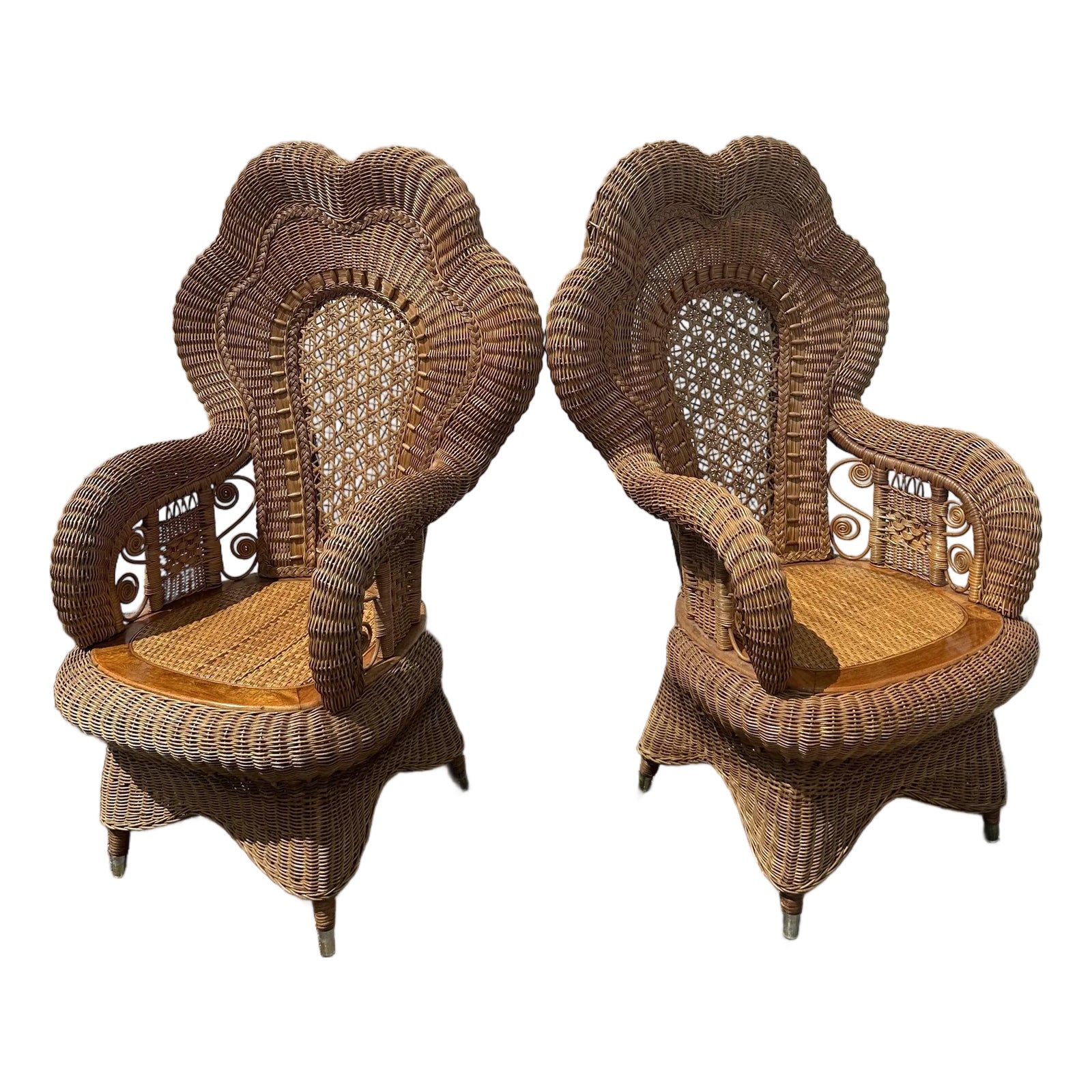 Early 1900s Heywood - Wakefield Attributed Victorian Style Shellback ...