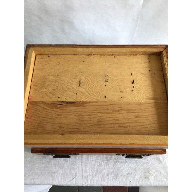 1940s Handmade Folk Art Checkered Inlayed Box | Chairish