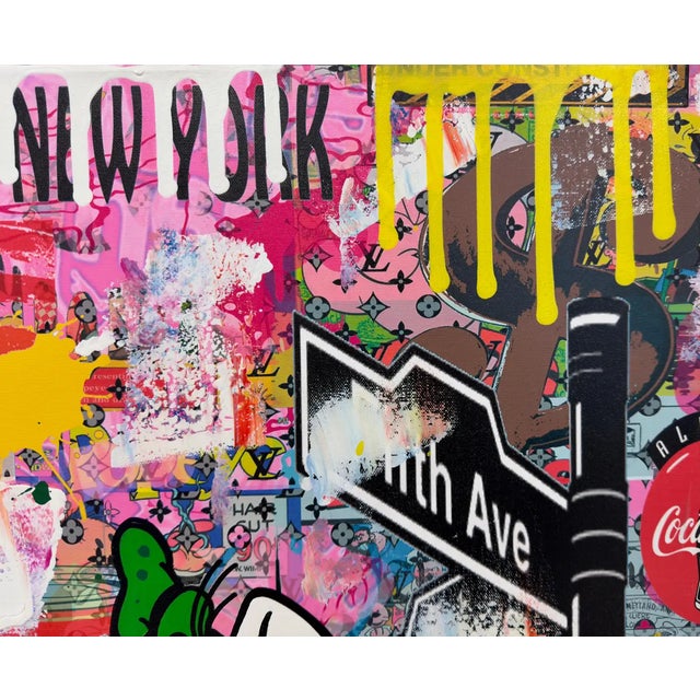 Pop Art Jozza "Lost in New York" Original Acrylic on Canvas, Signed ...