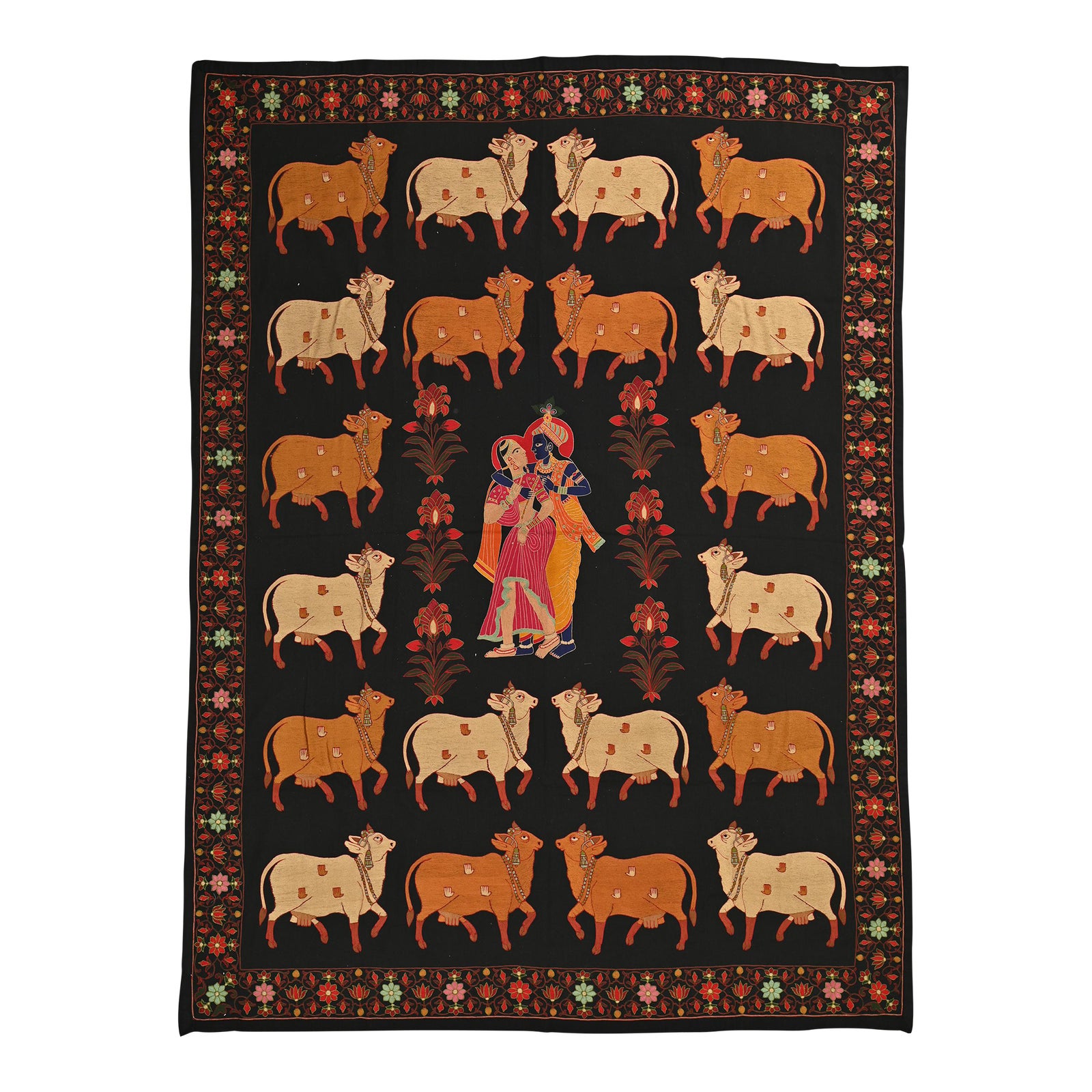 1930s Radha Krishna Pichwai Textile | Chairish