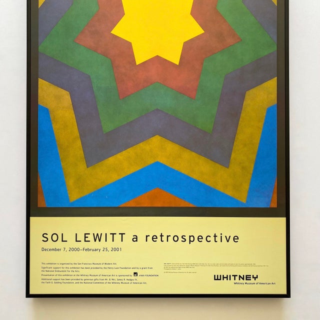 Sol LeWitt Vintage Modernist Lithograph Print Framed Retrospective ...