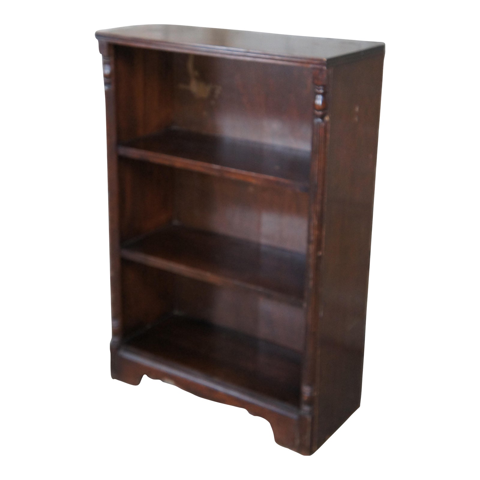 Antique Traditional Mahogany Petite Lawyer Library Bookcase Bookshelf ...