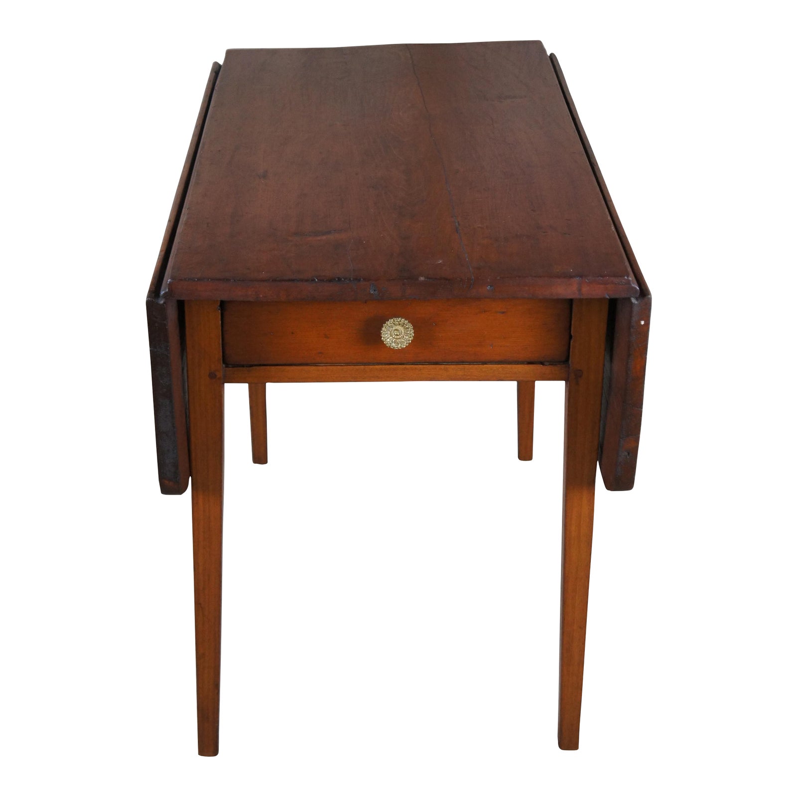 Early 20th Century Antique Early American Pine Drop Leaf Farmhouse ...