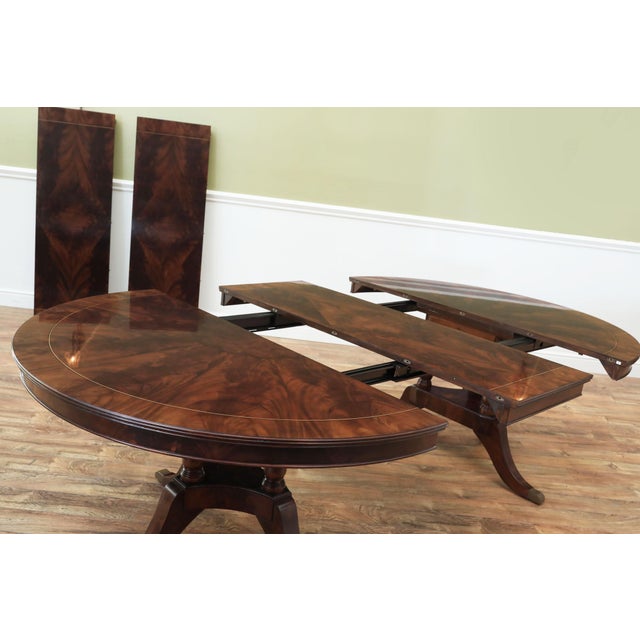Round to Oval Mahogany Dining Table Seats 12 -Traditional Round ...